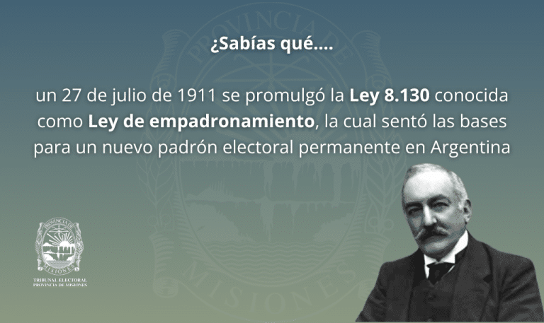 27 de julio de 1911 – Promulgación de la Ley 8.130, Ley de ...